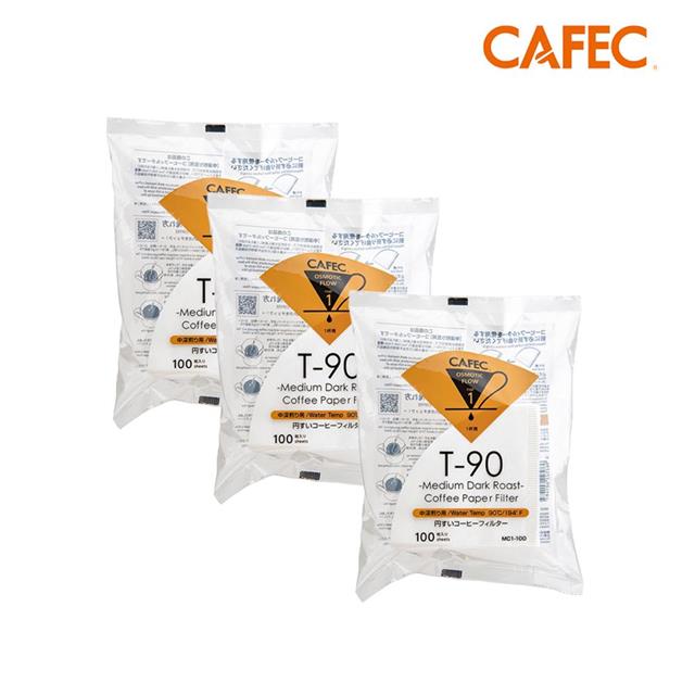 【CAFEC】三洋日本製專用白色錐形咖啡濾紙（1~2人份）100張－T83深焙豆 DC1－100W/T90中深焙豆MC1－100W/T92淺焙 ...