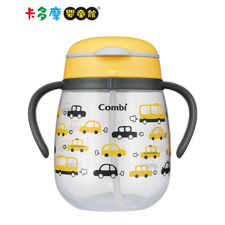 【Combi 康貝】LakuMug樂可杯 第3階段吸管杯－活力車車 340ml｜卡多摩－金石堂