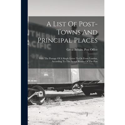 A List Of Post-towns And Principal Places－金石堂